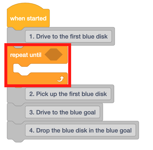 Vex Cs Unit 8 Moving Disks With Loops Lesson 3 Using Reported Sensor Feedback To Pick Up